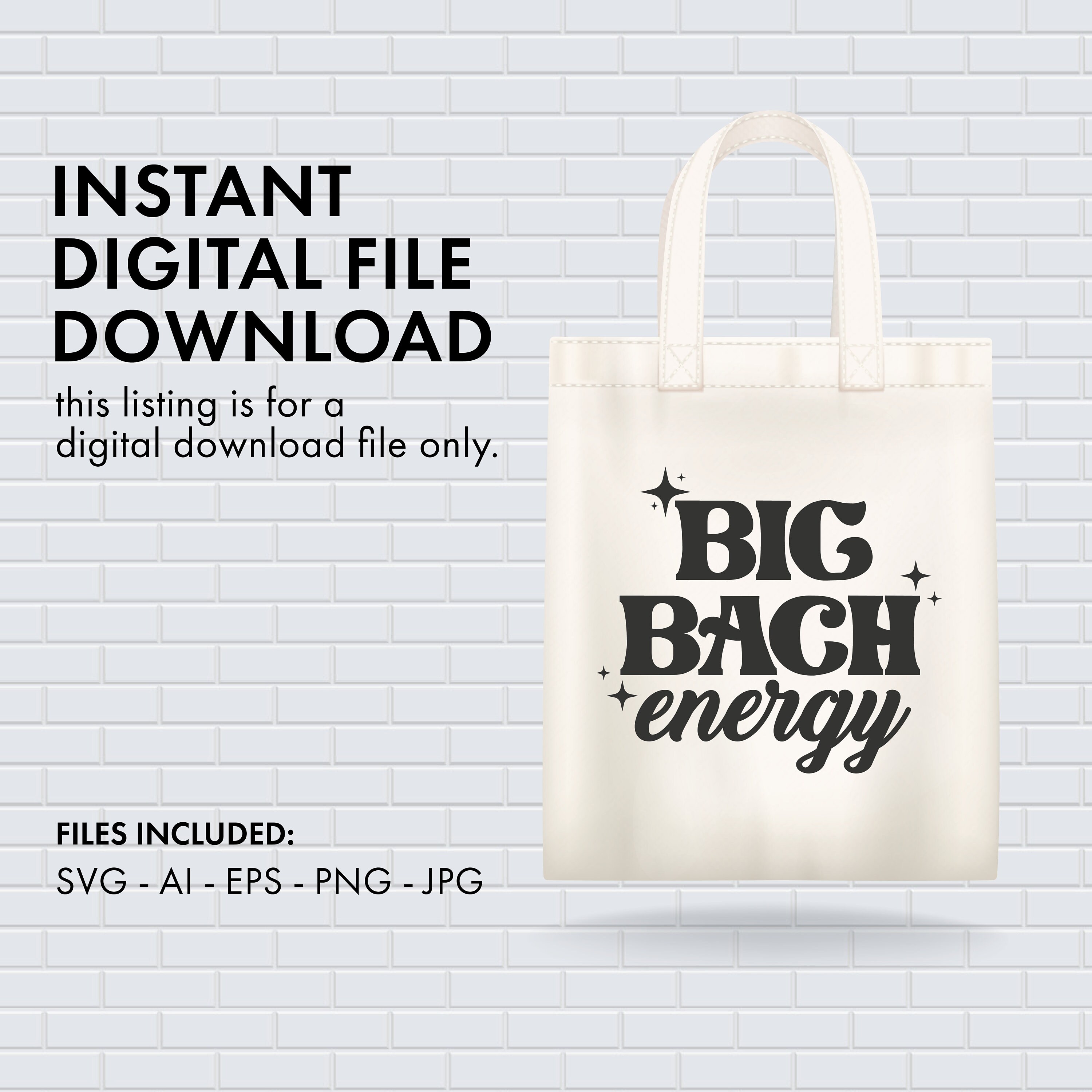 Big Bach Energy SVG Instant Digital Download Bachelorette - Etsy