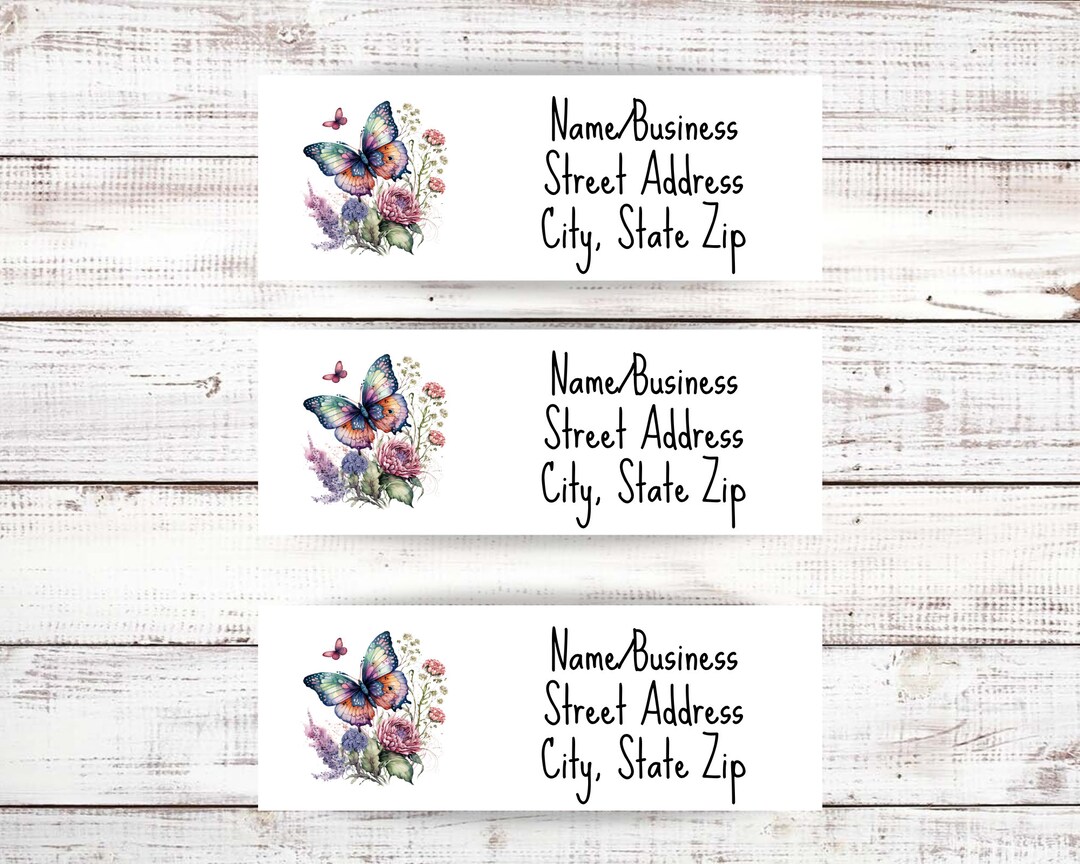 Butterfly Address Label, Personalized Return Address Labels for ...