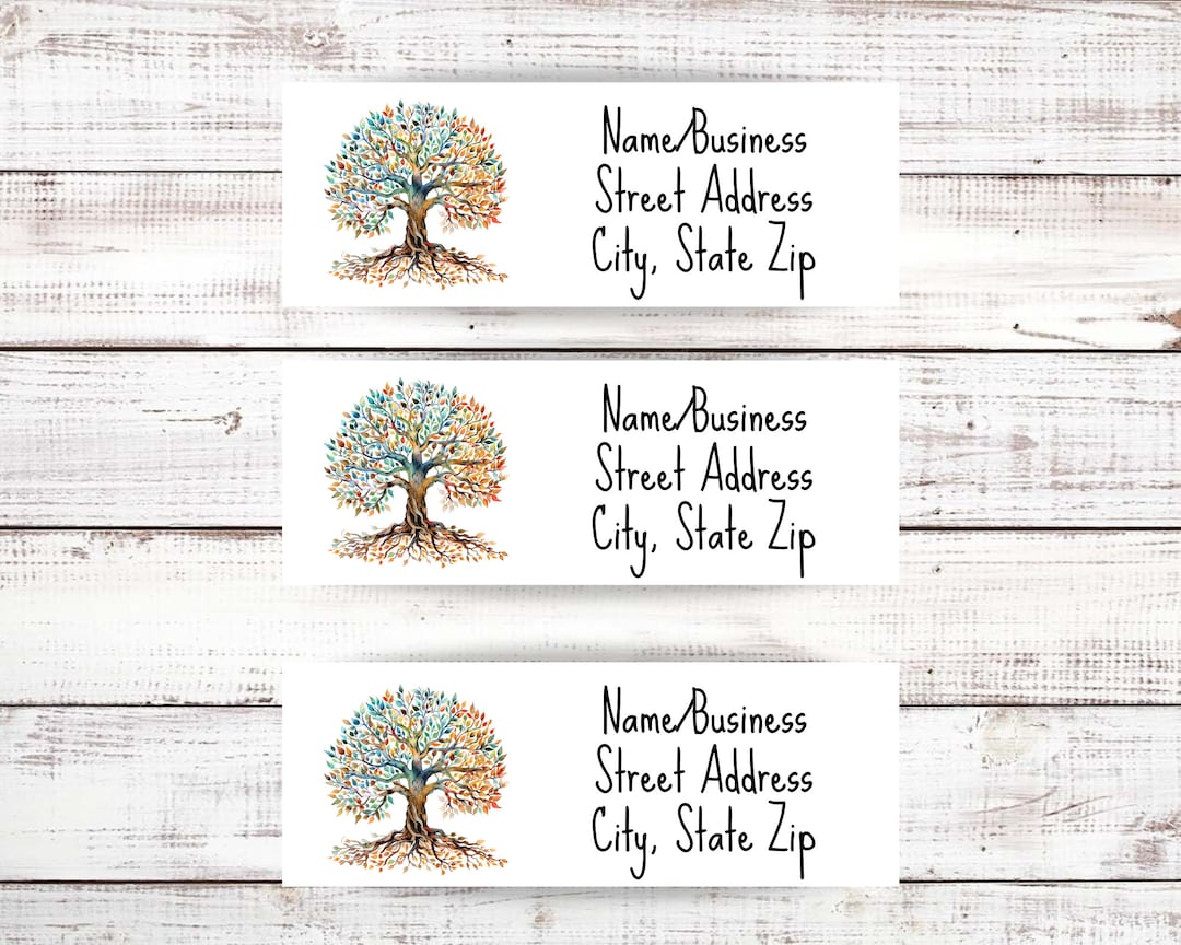 Tree Address Label, Personalized Return Address Labels for Envelope ...