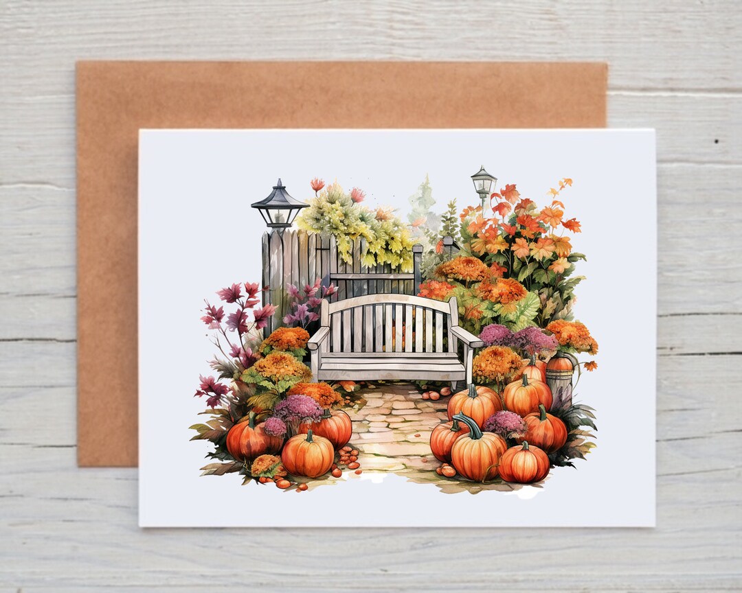 Fall Card Set, Fall Landscape Note Cards With Envelopes, Autumn ...