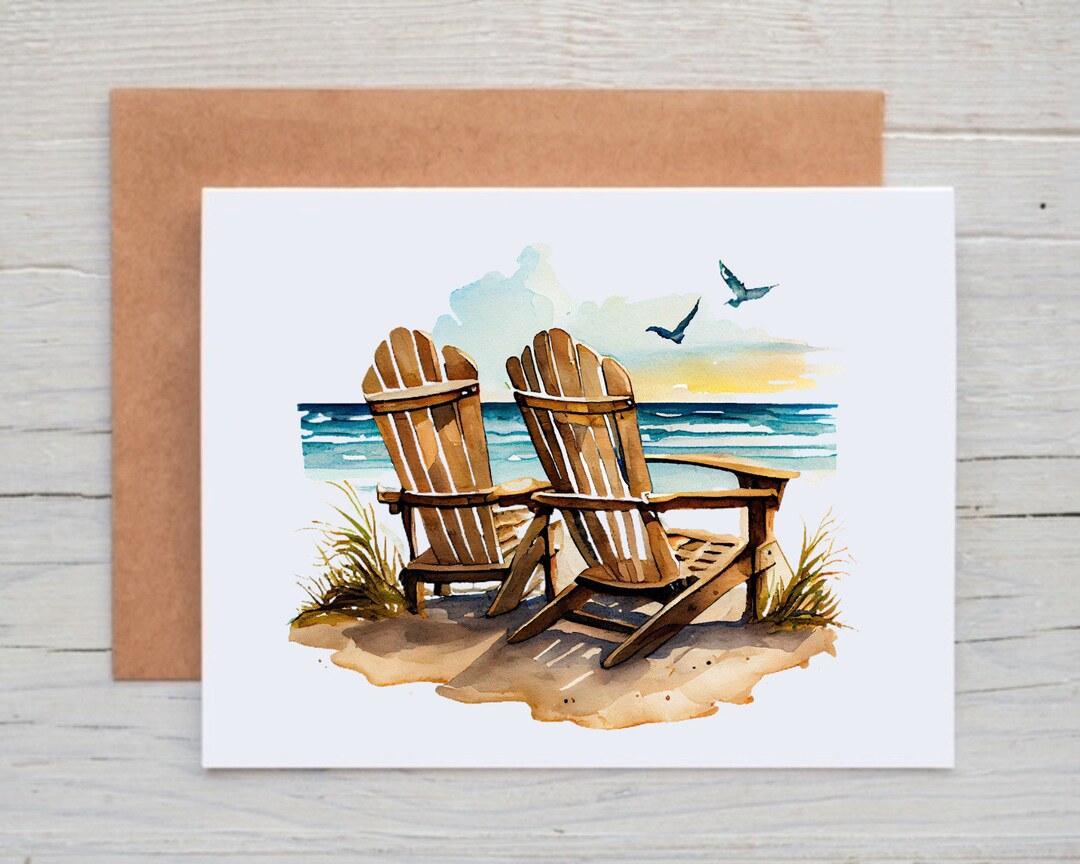 Beach Note Cards, Summer Stationery, Blank Cards With Envelopes ...