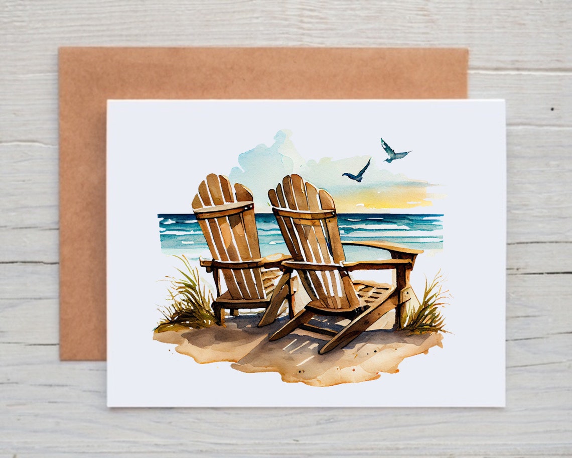 Beach Note Cards, Summer Stationery, Blank Cards With Envelopes ...