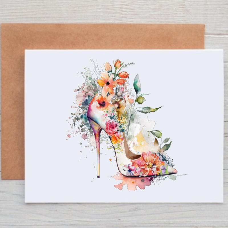 Shoe Greeting Card - Etsy