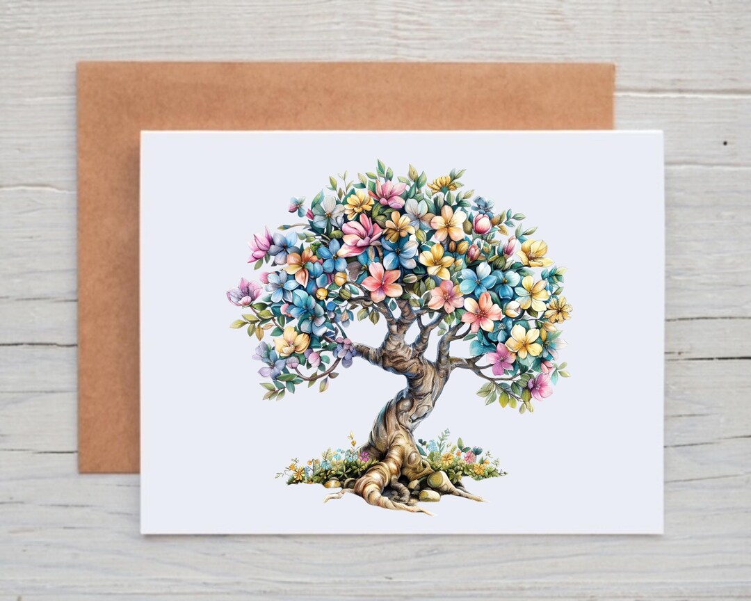 Tree of Life Note Cards With Envelopes, Tree Stationery, Mystical Tree ...