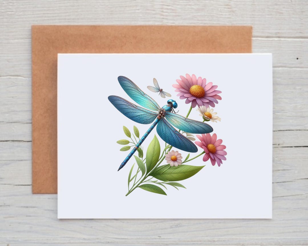Dragonfly Greeting Cards, Dragonfly Note Cards With Envelopes ...