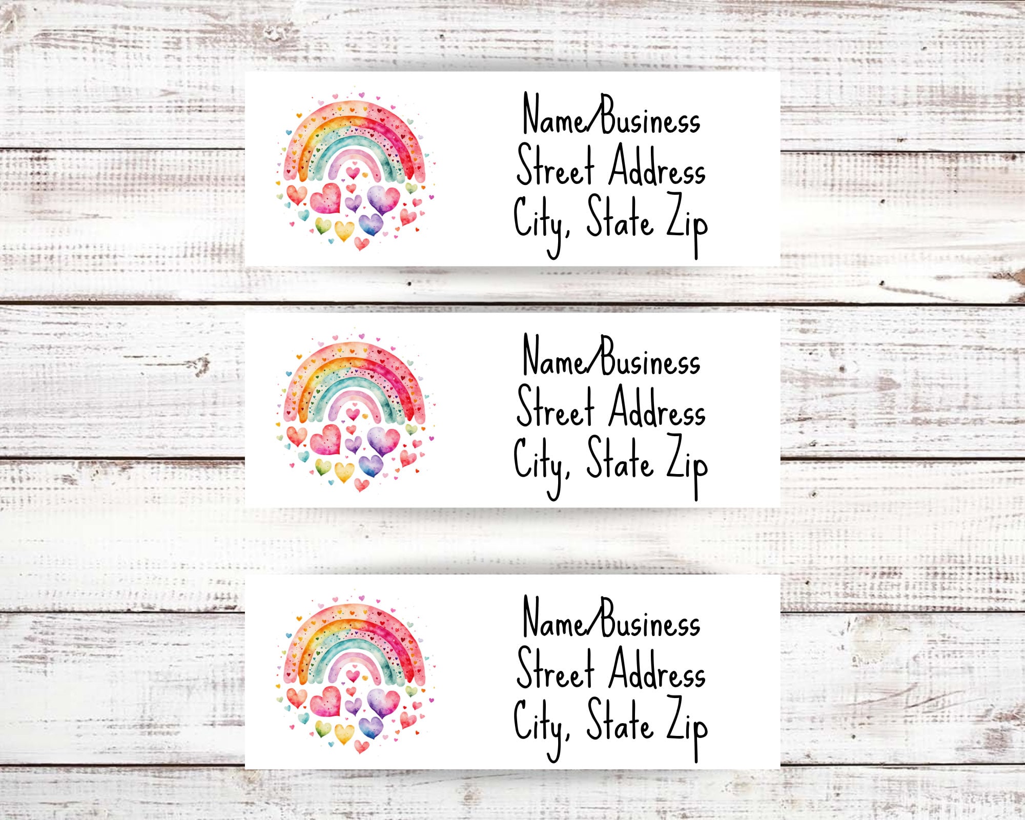 Rainbow Address Label, Personalized Return Address Labels for Envelope ...