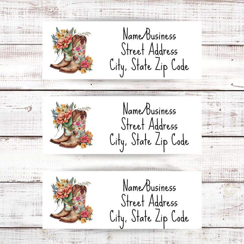 Western Address Stamp - Etsy
