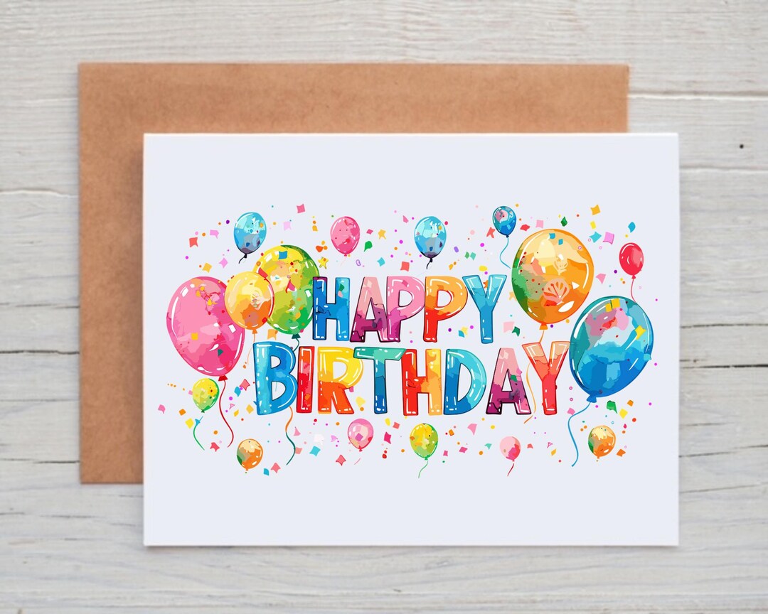 Colorful Birthday Card Pack, Blank Birthday Cards With Envelopes ...