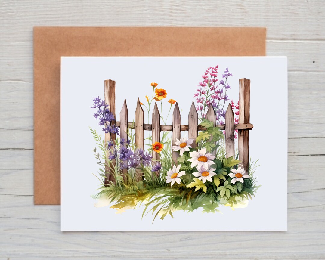 Spring Garden Cards, Spring Stationery for Women, Floral Note Cards ...