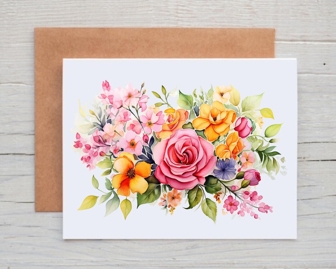 Summer Floral Note Cards for Women, Summer Stationery, Cards With ...