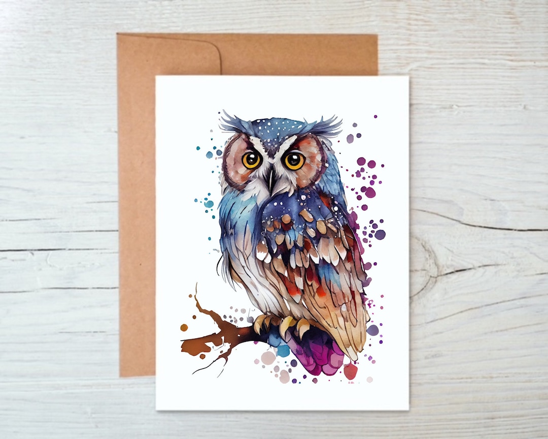 Owl Card Pack, Woodland Animal Note Cards With Envelopes, Owl Gifts for ...
