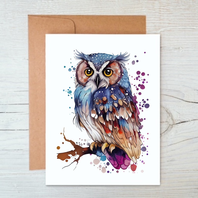 Owl Card - Etsy