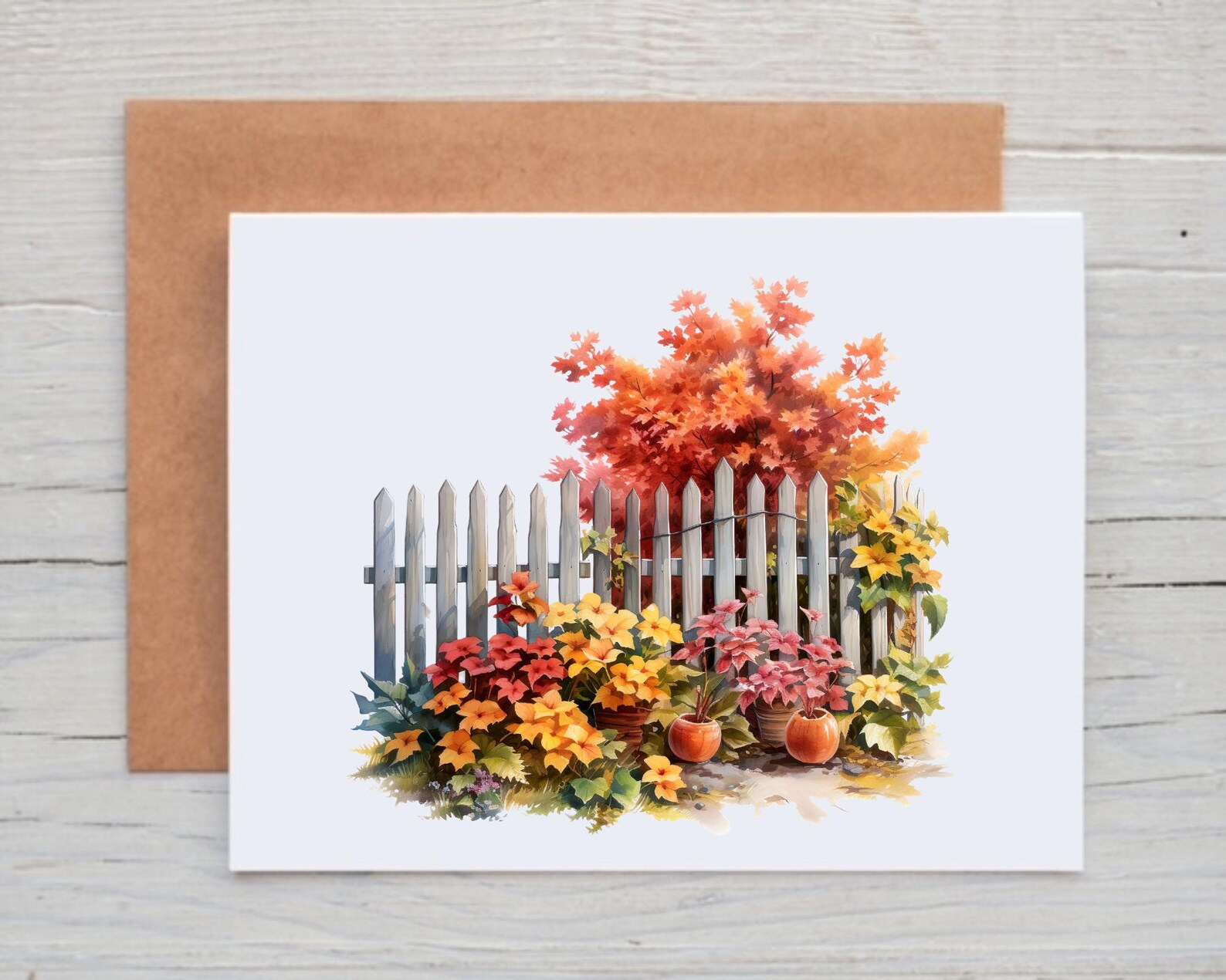 Fall Garden Cards, Fall Landscape Cards With Envelopes, Fall Card Pack ...