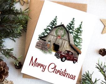 Christmas Barn Cards - Etsy