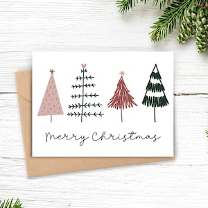 Minimalist Christmas Cards Holiday Card Set Christmas Card - Etsy