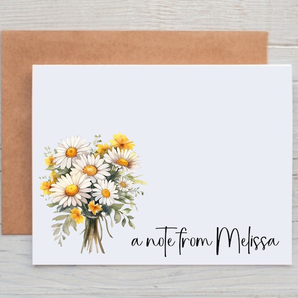 Daisy Note Cards - Etsy