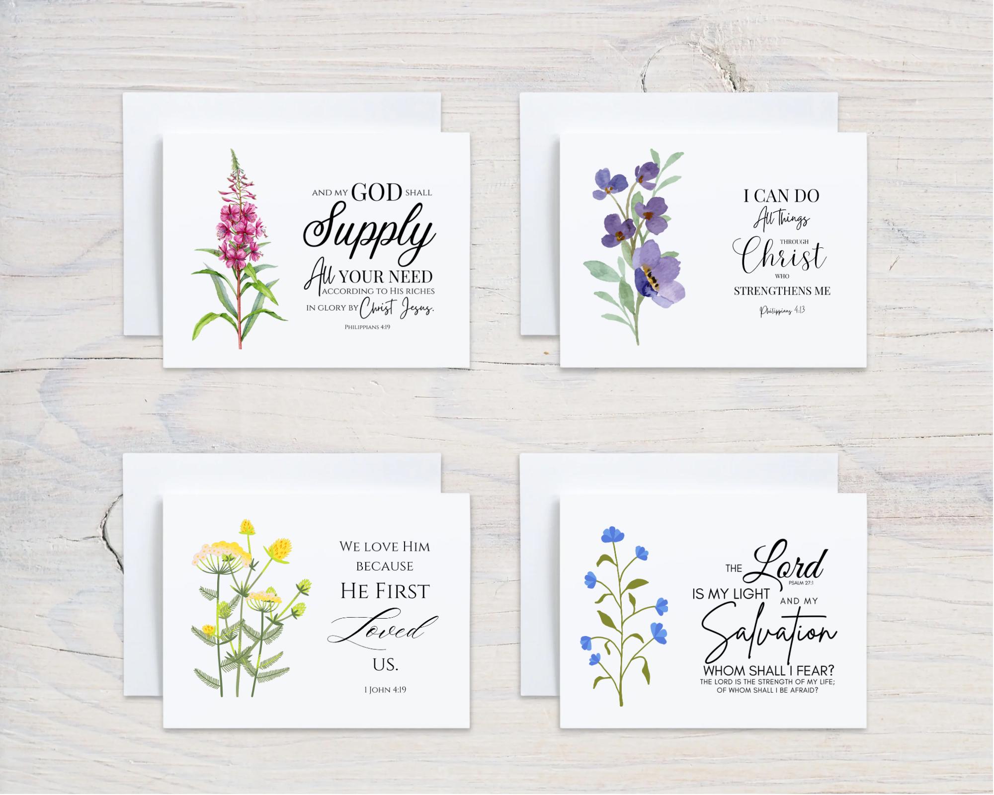 Scripture Note Cards Variety Pack, Christian Cards Assortment Pack ...