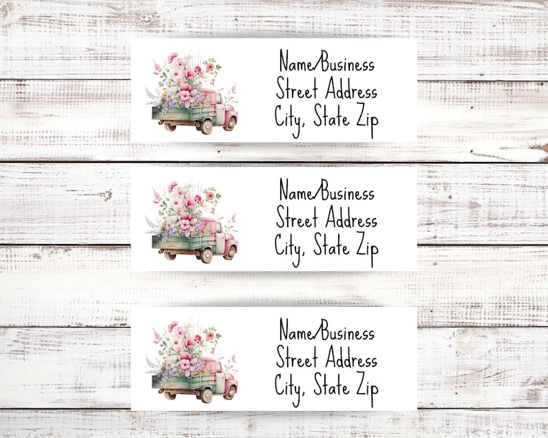 Spring Address Labels, Personalized Return Address Labels for Envelope ...