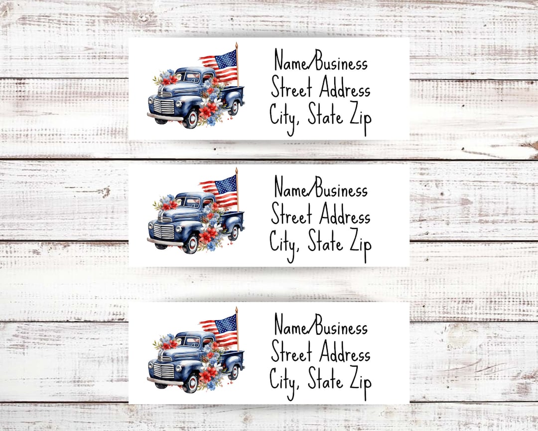 Patriotic Address Label, Personalized Return Address Labels for ...
