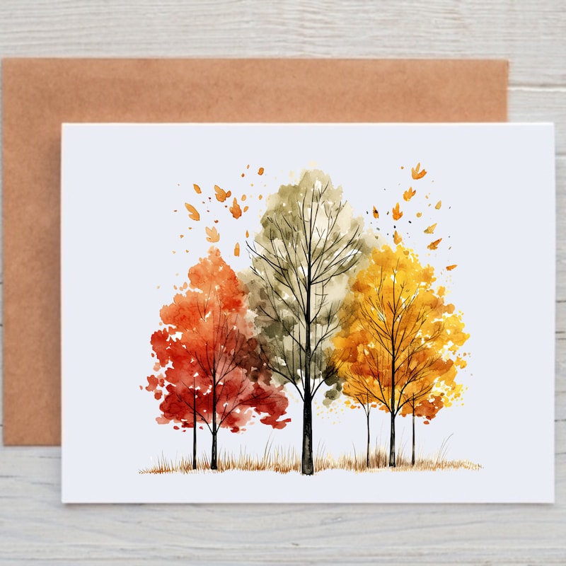 Fall Greeting Card - Etsy