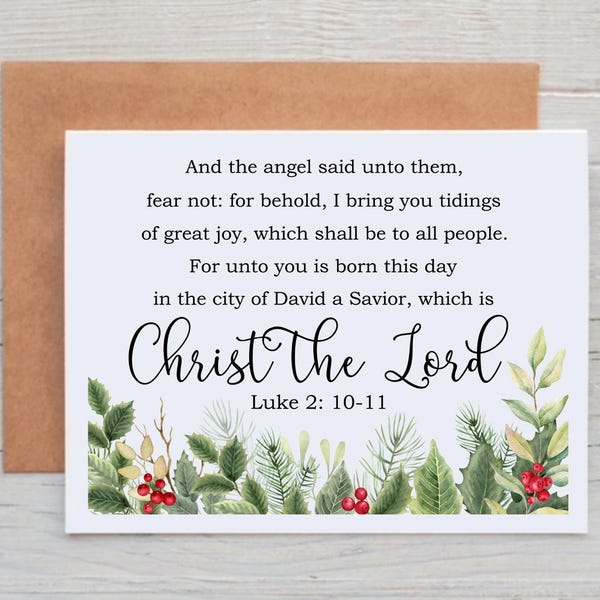 Religious Christmas Cards - Etsy