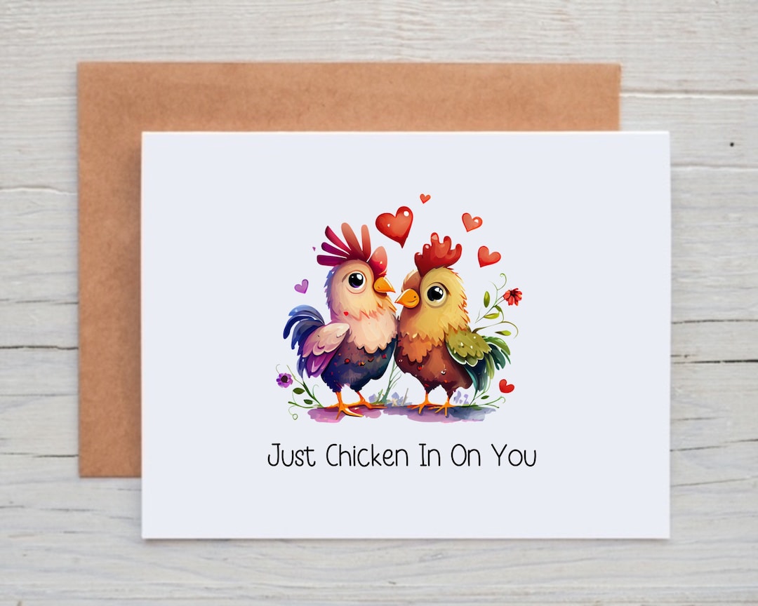 Funny Chicken Card, Thinking of You Cards With Envelopes, Just Because ...