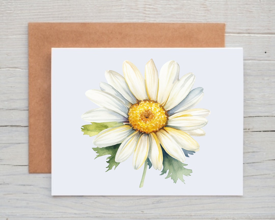 Daisy Note Cards With Envelopes, Floral Stationery for Women, Daisy ...