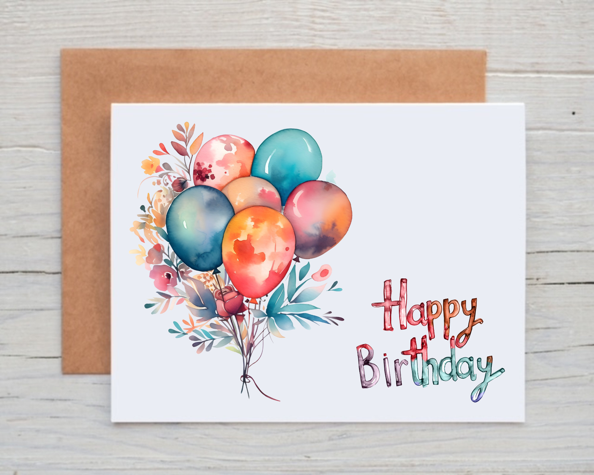 Happy Birthday Card Pack, Blank Birthday Cards With Envelopes, Pretty ...