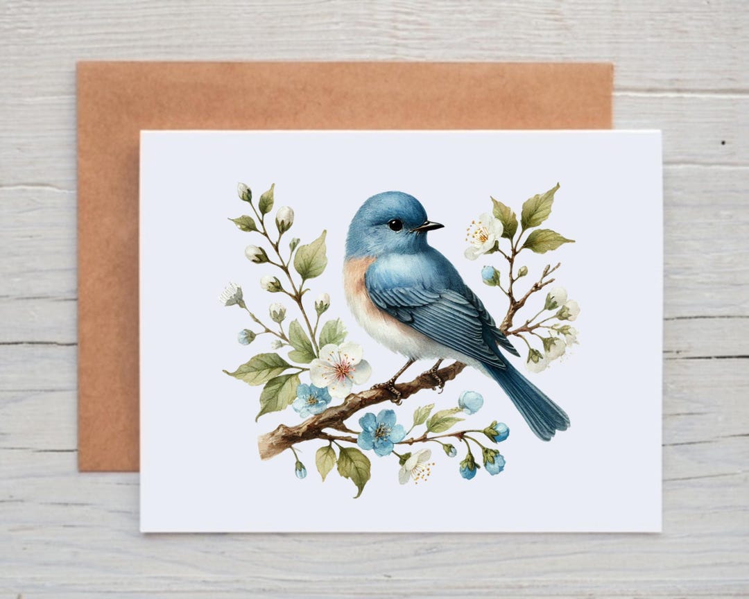 Bird Note Cards With Envelopes, Bird Stationery, Spring Note Cards, All ...