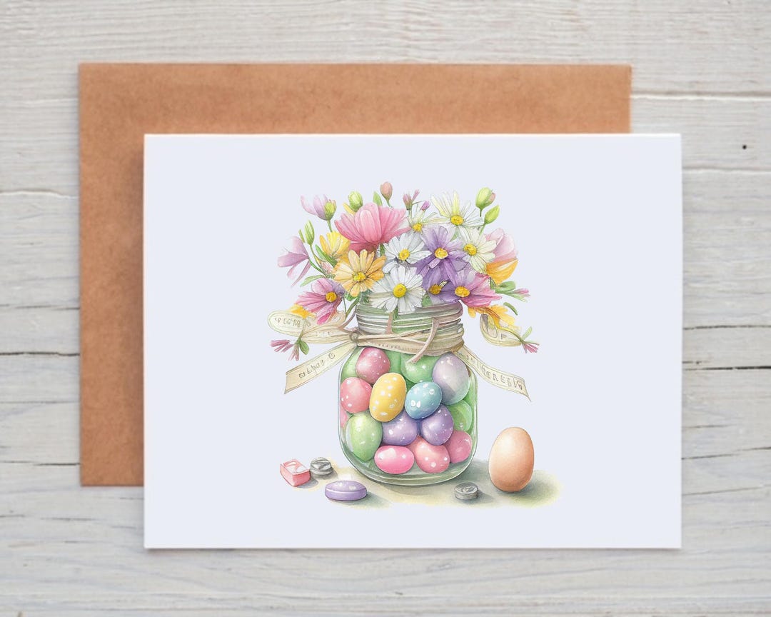 Easter Egg Note Cards With Envelopes, Easter Greeting Cards, Spring ...
