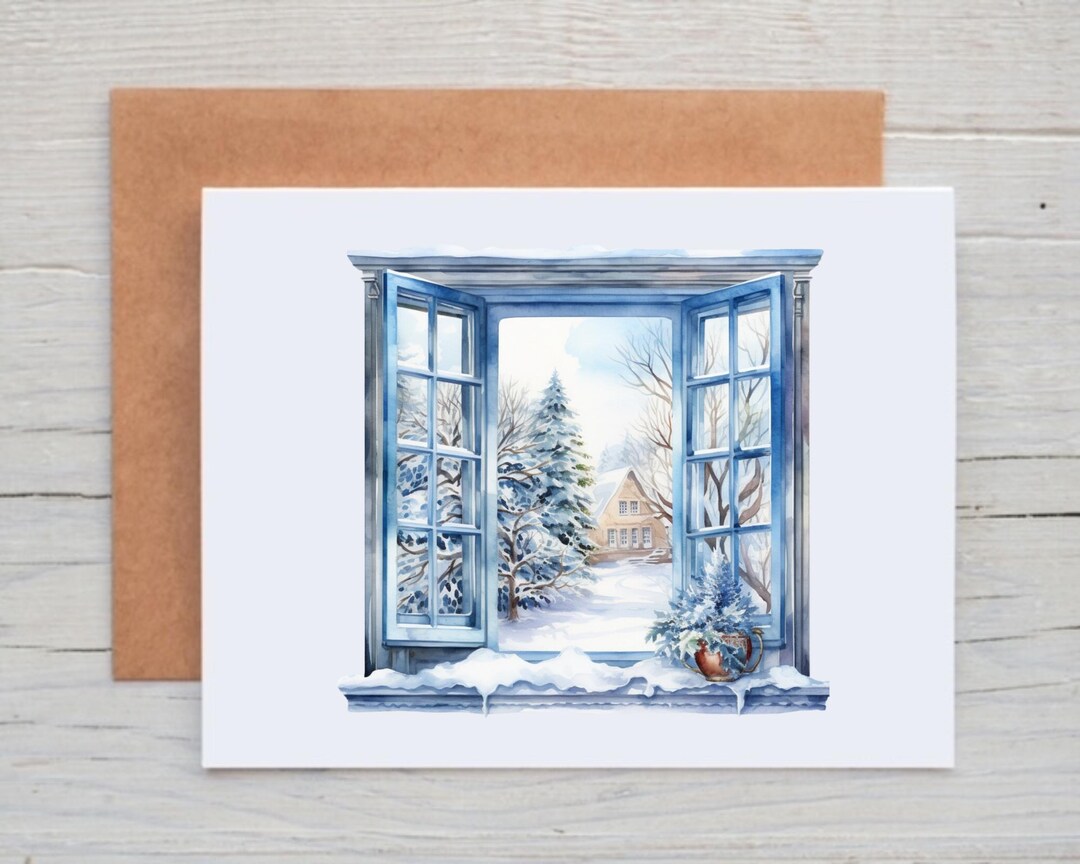 Winter Landscape Note Cards - Etsy