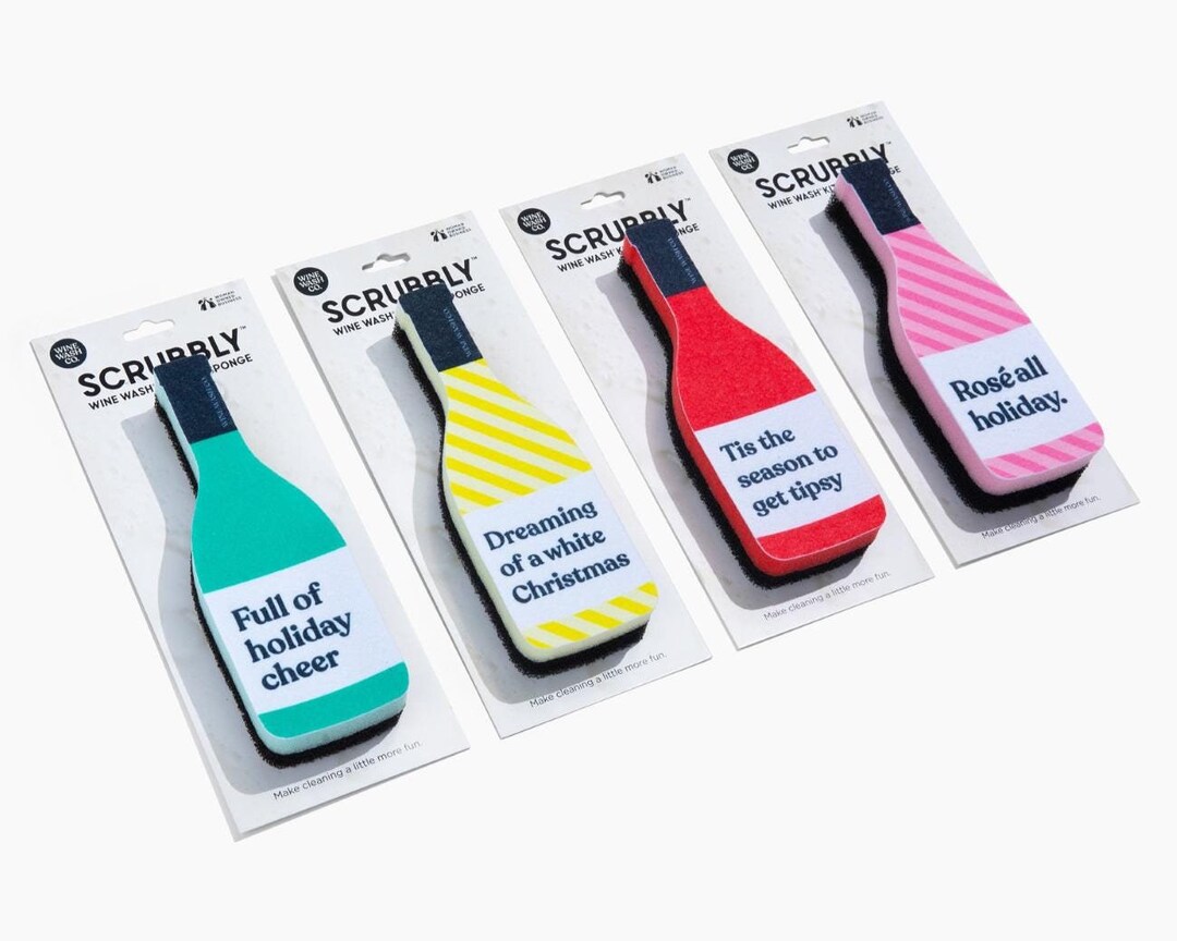 Scrubbly Kitchen Sponge Holiday Party Pack 4 Designs - Etsy
