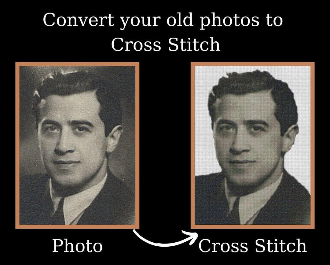 Customized Cross Stitch Pattern From Your Photo, Convert Your Old Photo ...