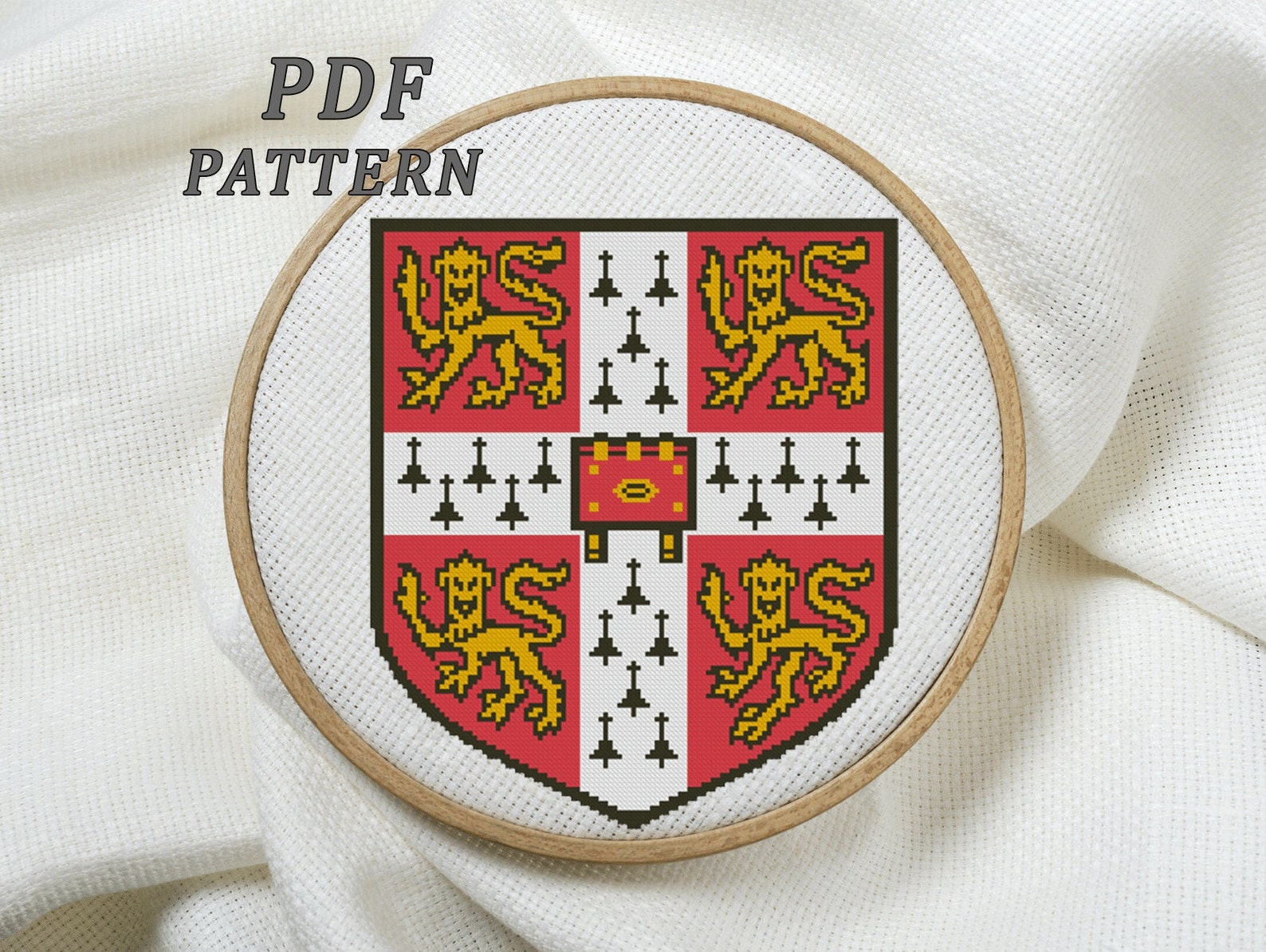 Cambridge University Logo Cross Stitch Pattern, Simple Cross Stitch ...