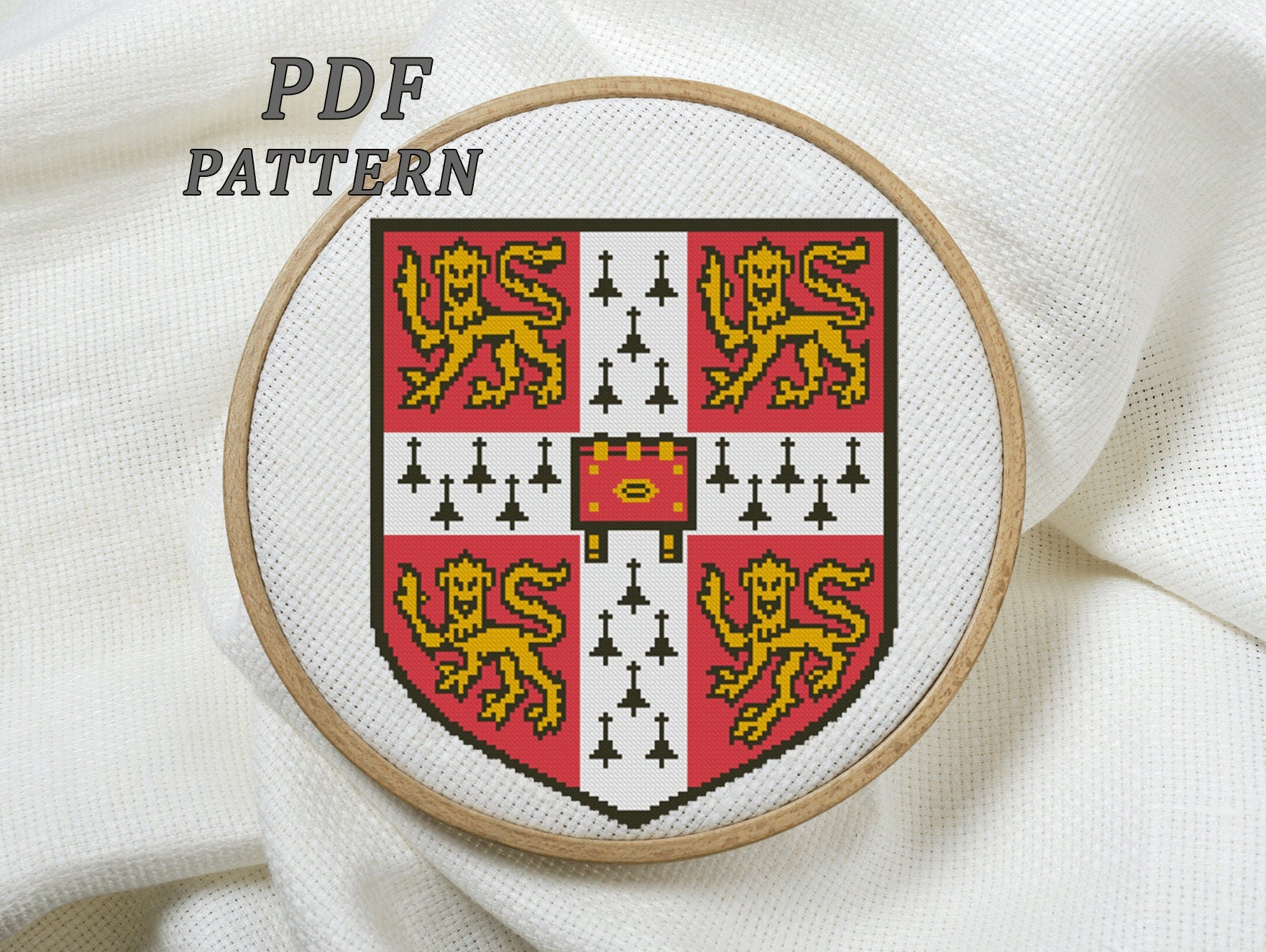 Cambridge University Logo Cross Stitch Pattern, Simple Cross Stitch ...
