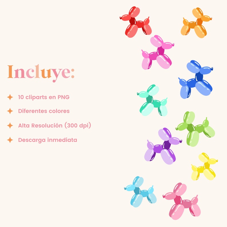 Balloon Puppy Cliparts - Etsy