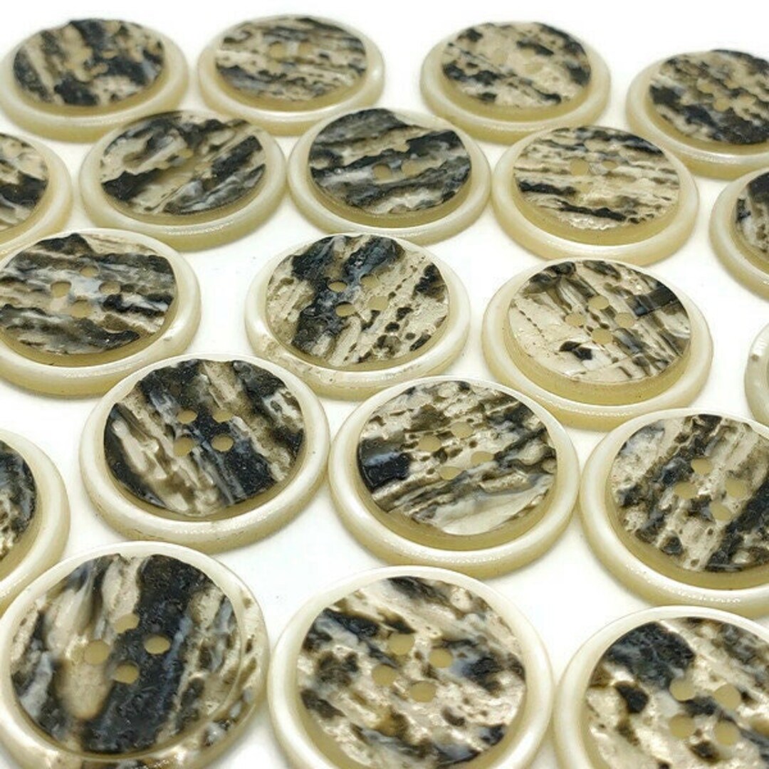 Pack 10 Buttons- Vintage Buttons - Natural Stone Style ( 25 Mm )| 4 ...