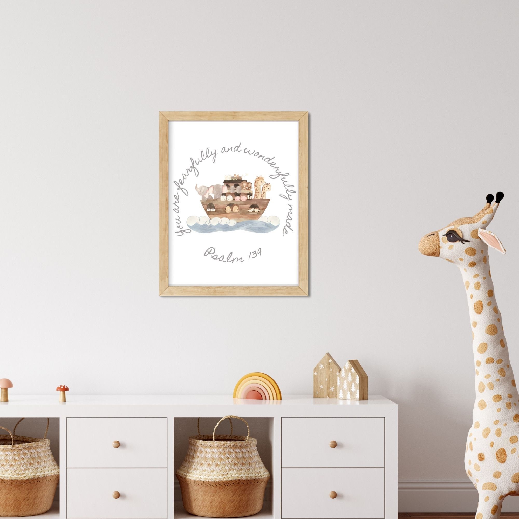 Fearfully and Wonderfully Made/psalm 139/noahs Ark Nursery/christian ...