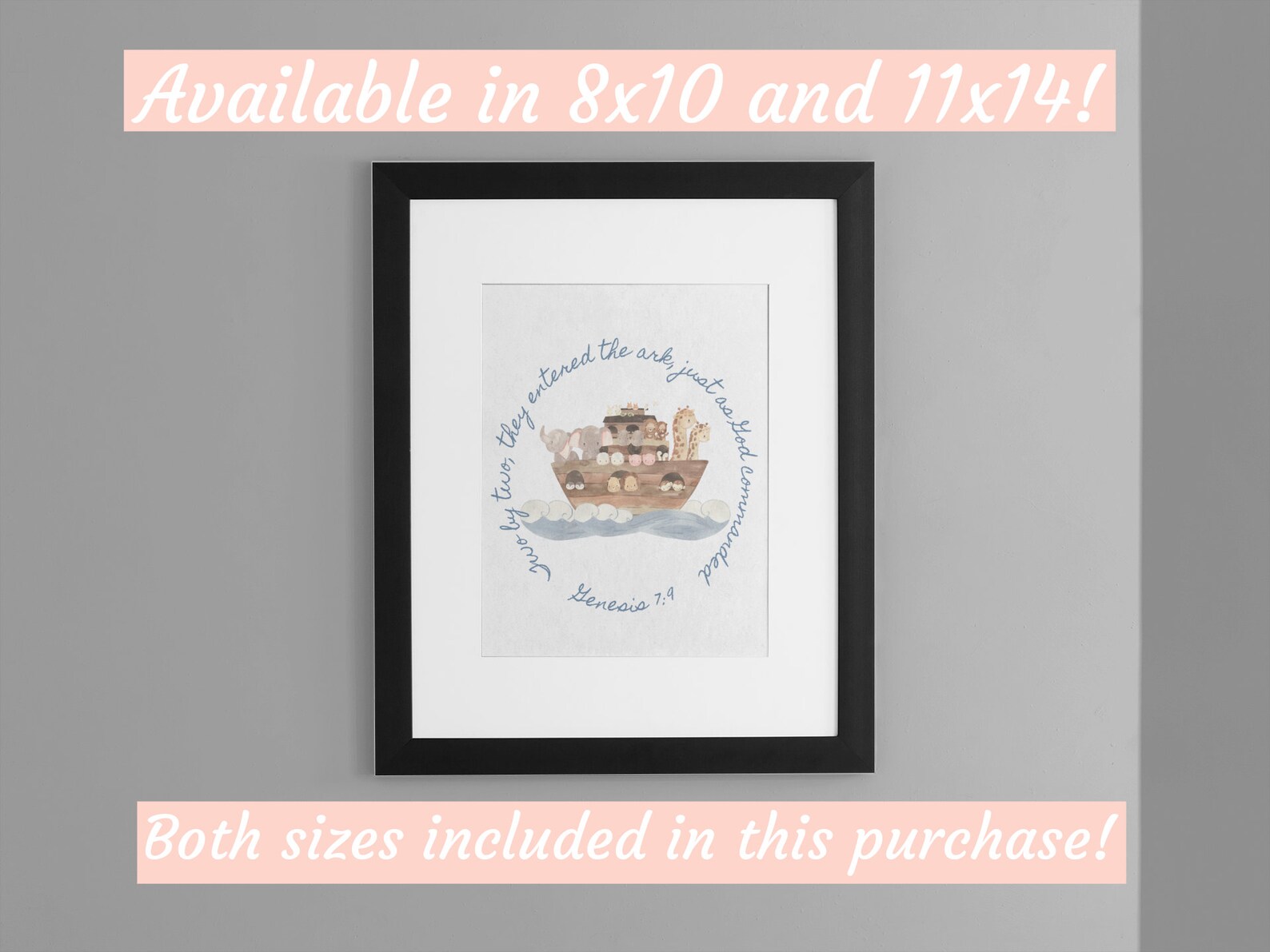 Noahs Ark Nursery/noahs Ark/christian Nursery Decor/christian Wall Art ...