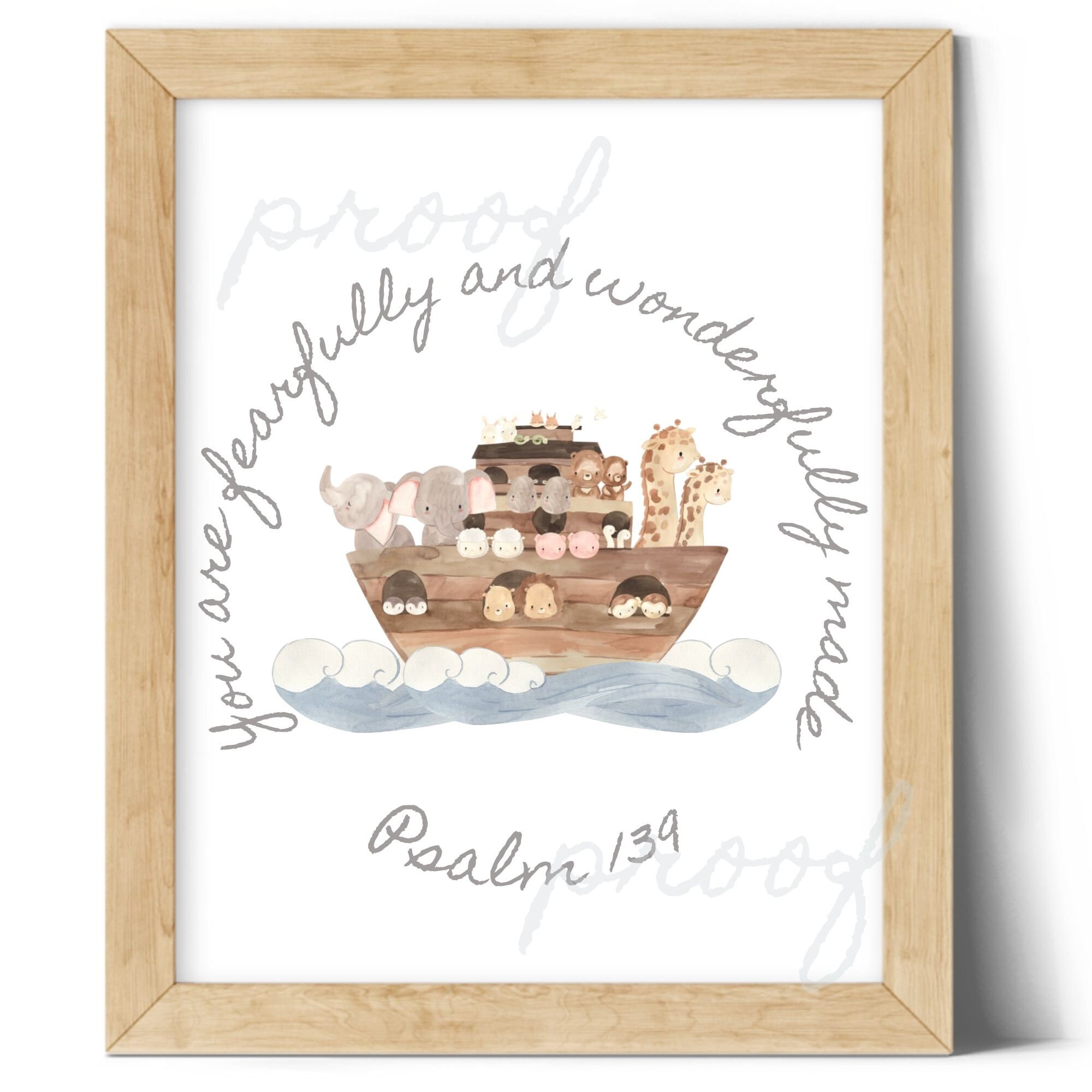 Fearfully and Wonderfully Made/psalm 139/noahs Ark Nursery/christian ...