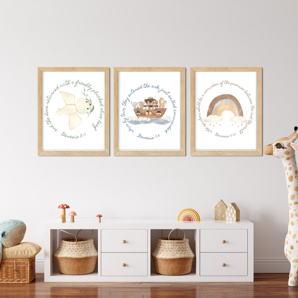 Noahs Ark Nursery/christian Nursery Decor/christian Wall - Etsy