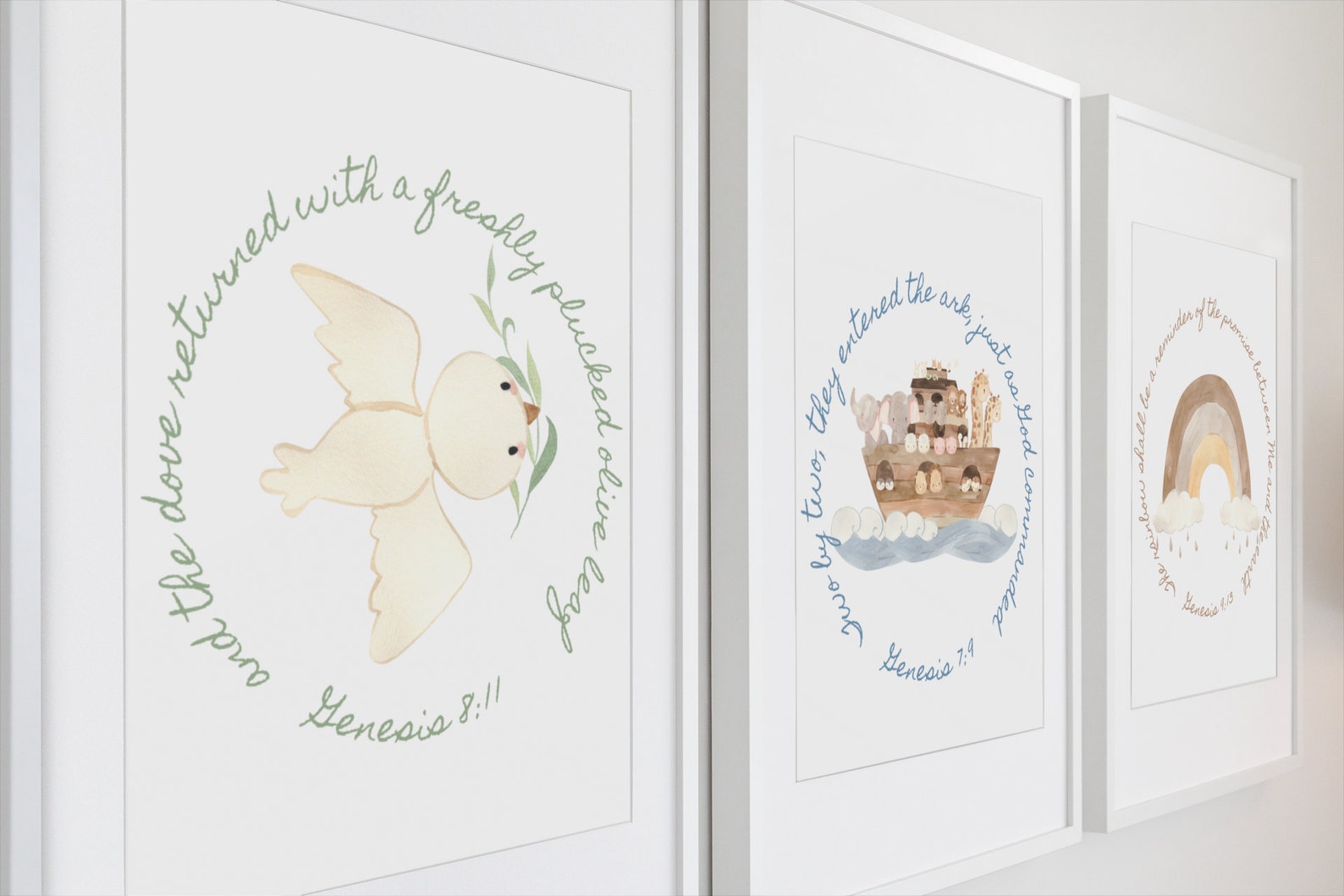 Noahs Ark Nursery/christian Nursery Decor/christian Wall Art/bible ...