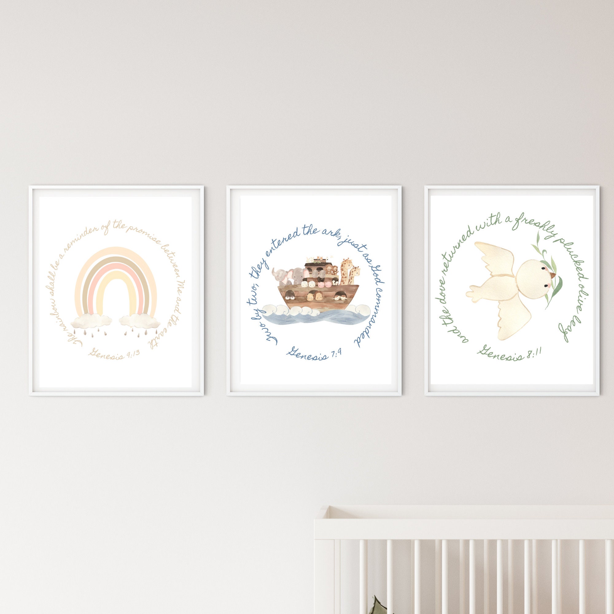 Emilycustomorder/noahs Ark Nursery/christian Nursery Decor/christian ...