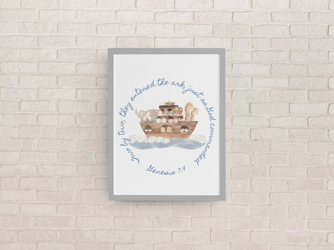 Noahs Ark Nursery/noahs Ark/christian Nursery Decor/christian Wall Art ...