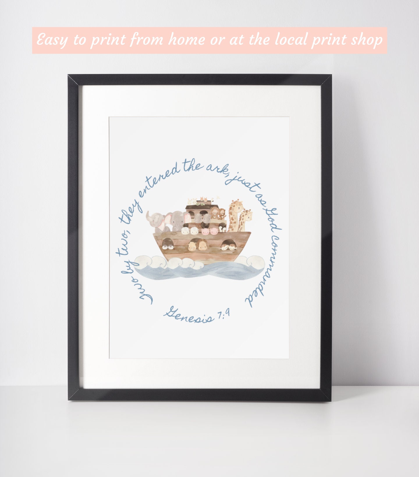 Noahs Ark Nursery/noahs Ark/christian Nursery Decor/christian Wall Art ...