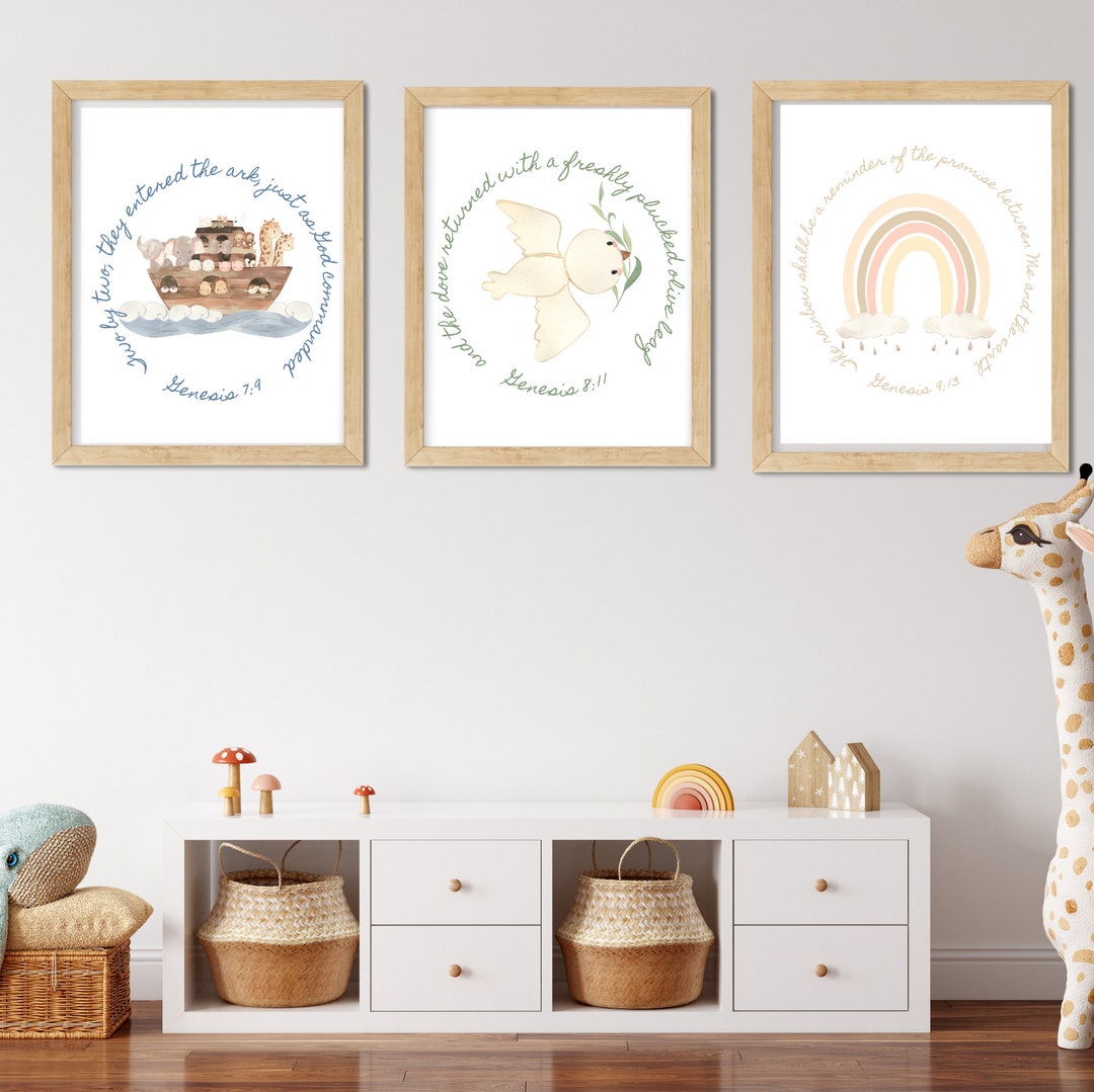 Emilycustomorder/noahs Ark Nursery/christian Nursery Decor/christian ...
