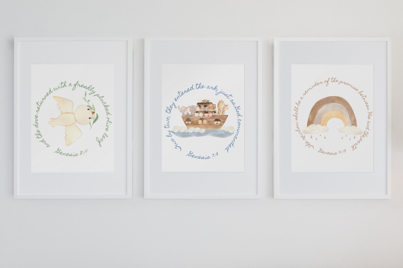 Noahs Ark Nursery/christian Nursery Decor/christian Wall Art/bible ...