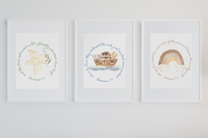 Noahs Ark Nursery/christian Nursery Decor/christian Wall Art/bible ...