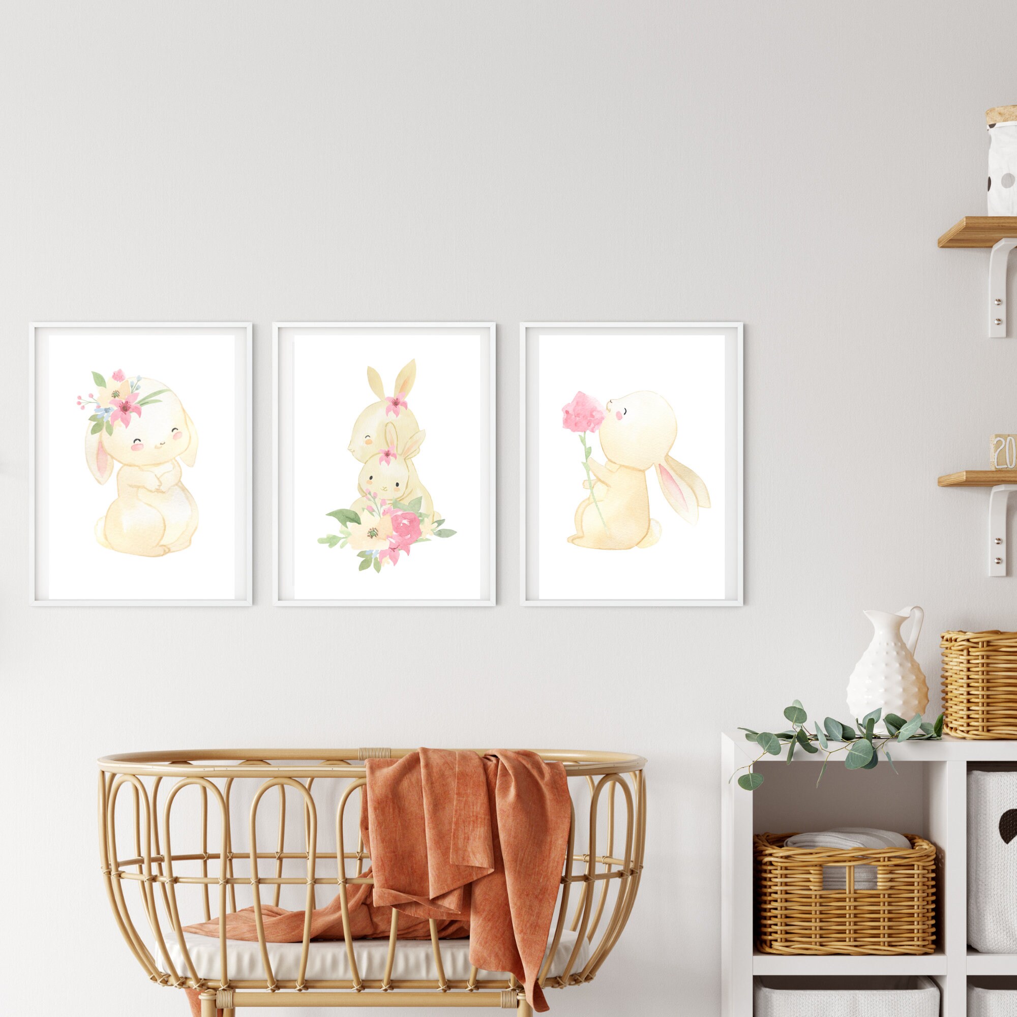 Bunny Nursery Decor/rabbit Nursery Decor/downloadable Prints/woodland ...