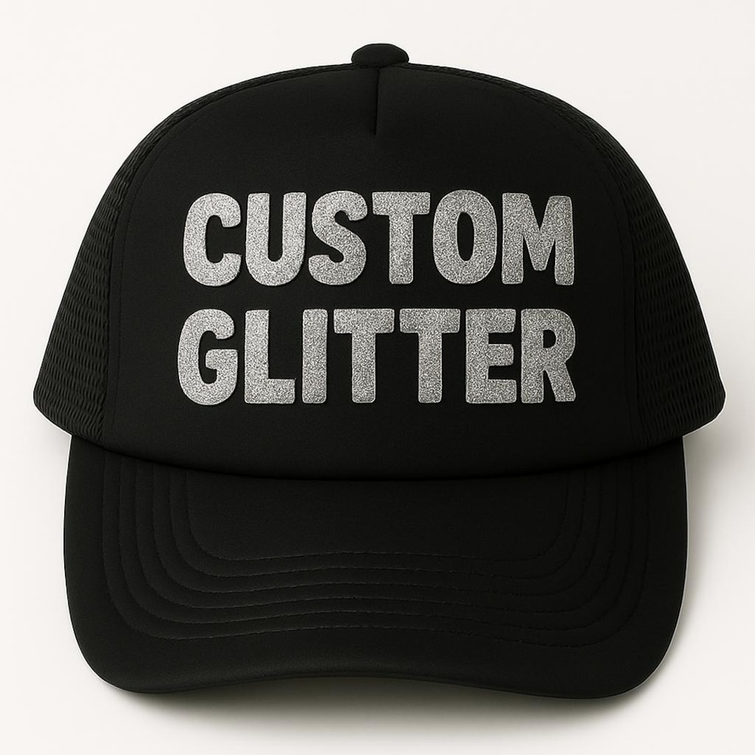 Custom Sparkle Cap - Personalized Glitter Baseball Hat for Holidays ...